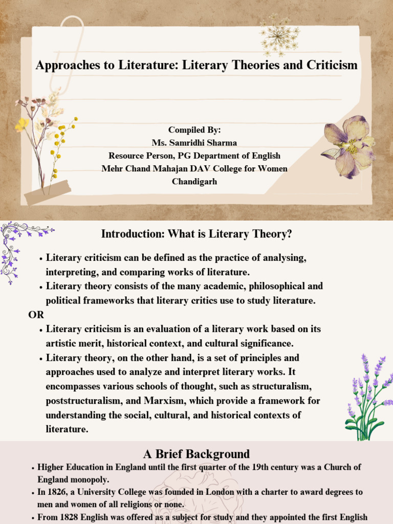 Literary Theory and Criticism | PDF | Postcolonialism | Feminism