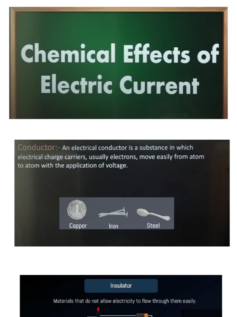 Chemical Effect of Electric Current | PDF | Electric Current | Ion