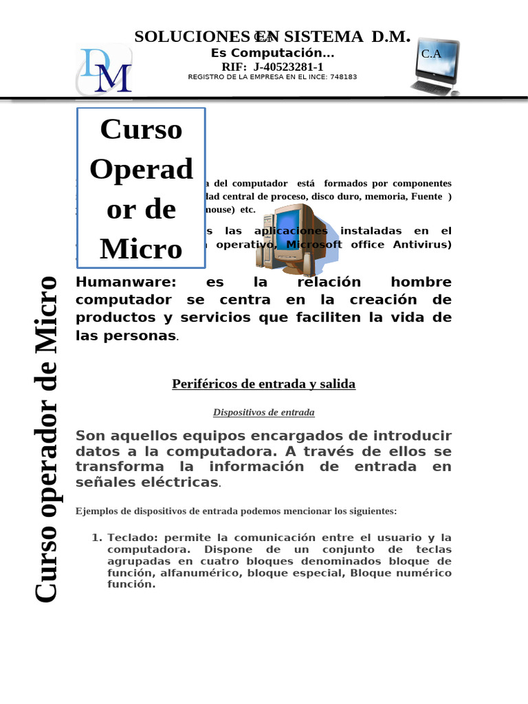 Guia Clase Uno Operador de Computadoras Practica (Autoguardado) | PDF ...