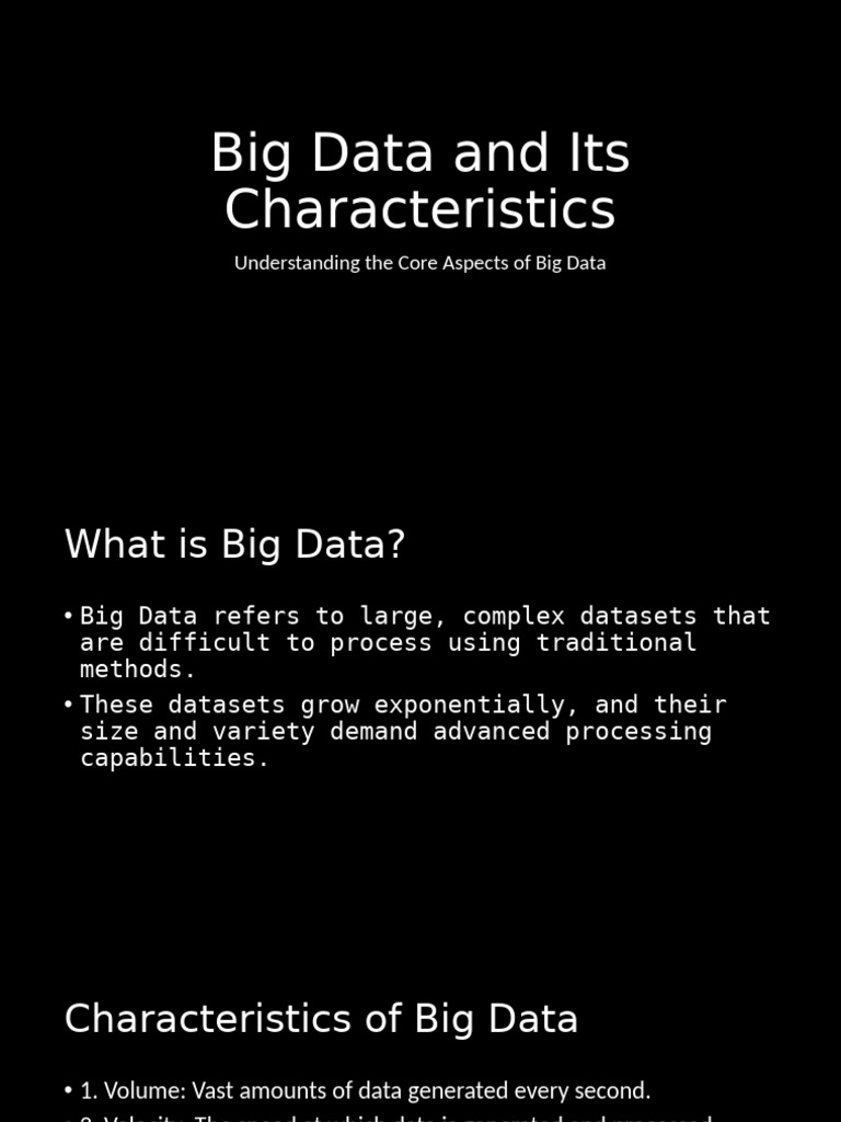 Big Data and Its Characteristics | PDF