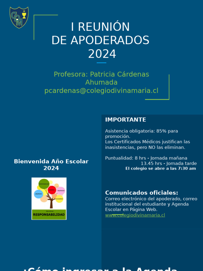 1a Reunión de Apoderados 2024 | PDF | Aprendizaje