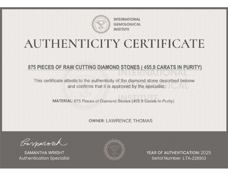 Certificate of Auth | PDF