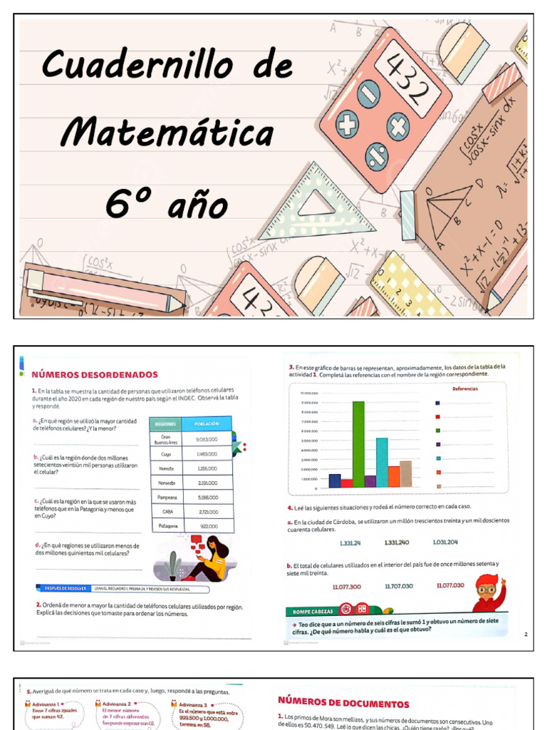 Cuadernillo Matematicas 6to | PDF