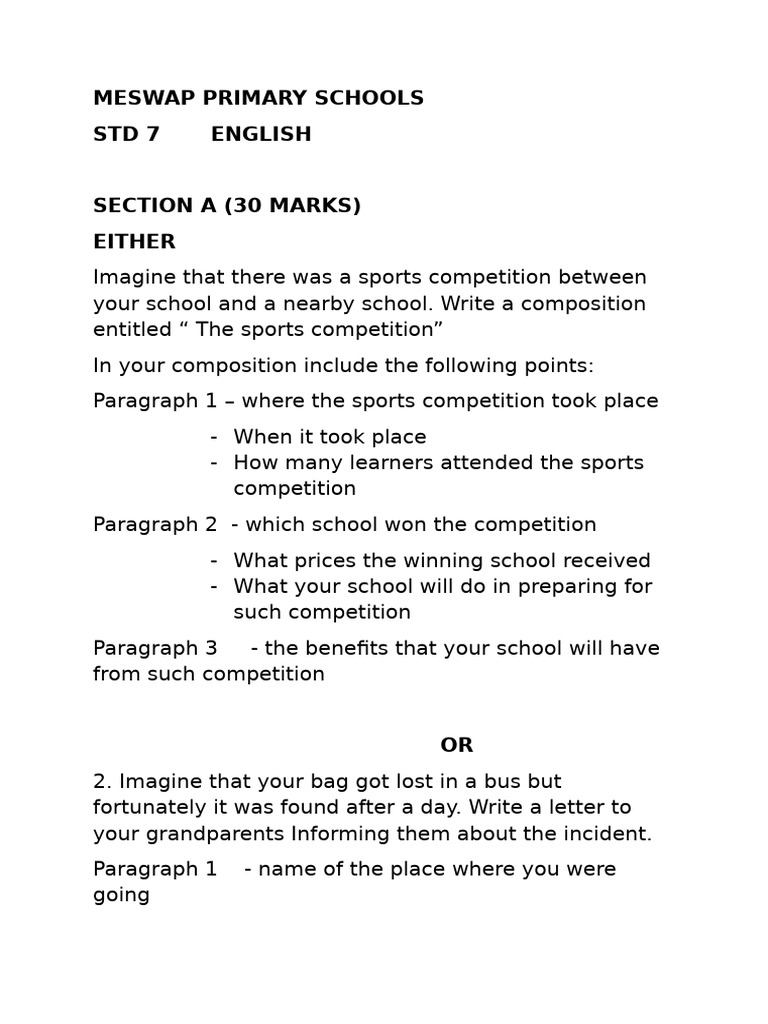 Mphande Zone English STD 8 | PDF