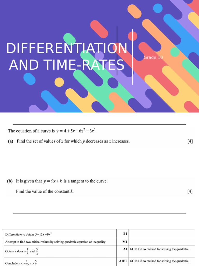 P3 (Differentiation - Time Rates) | PDF