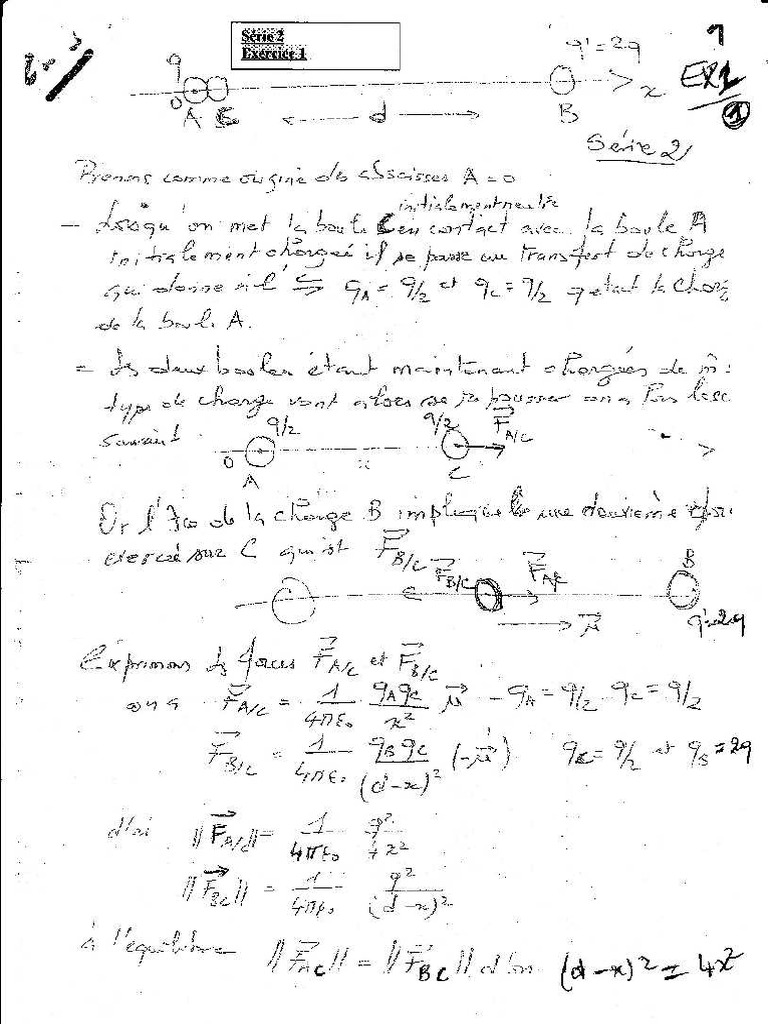 Solution TD2 électrostatique | PDF