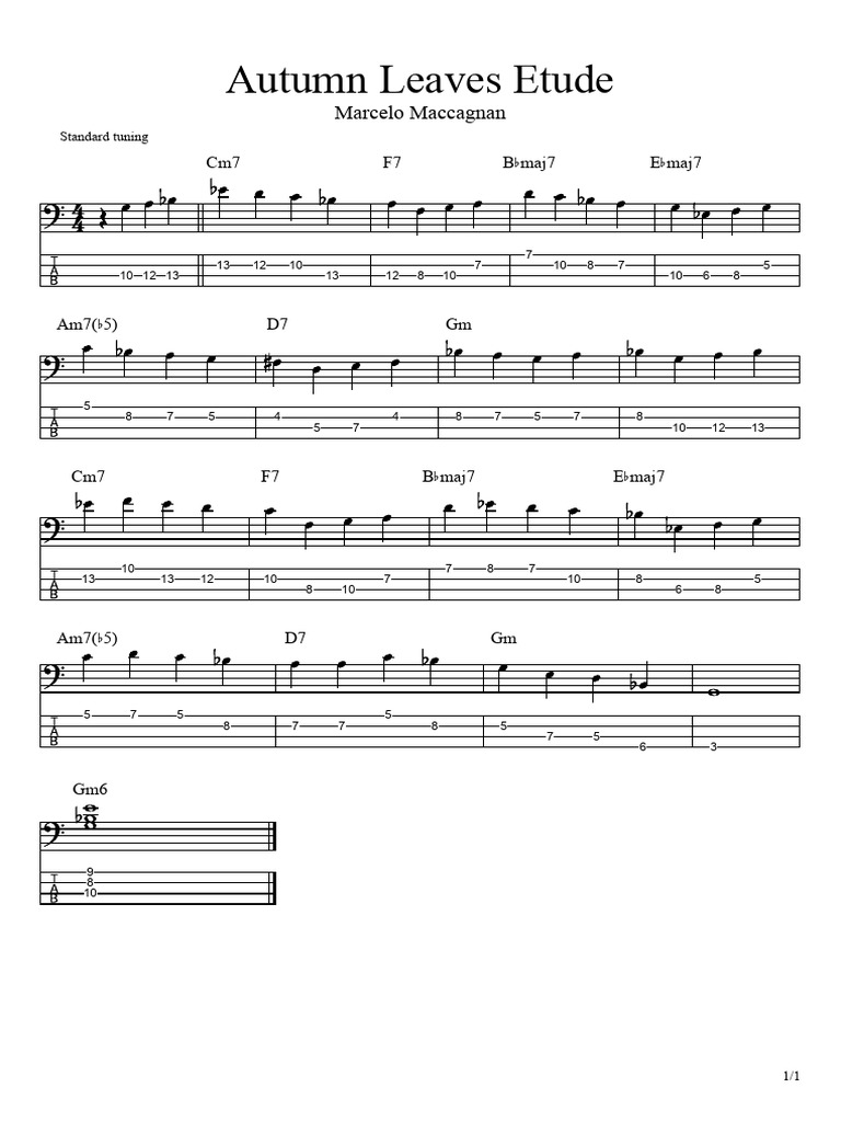 Autumn Leaves Etude | PDF