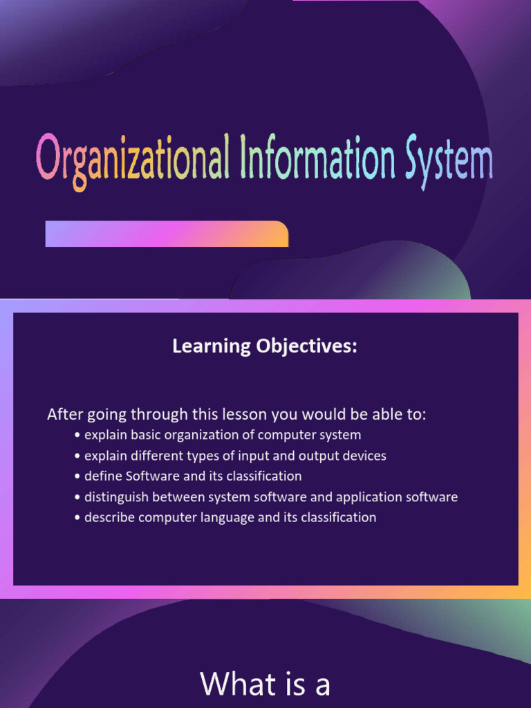 Chapter 2 The Computer As An Organizational Information System | PDF | Computer Hardware | Input ...