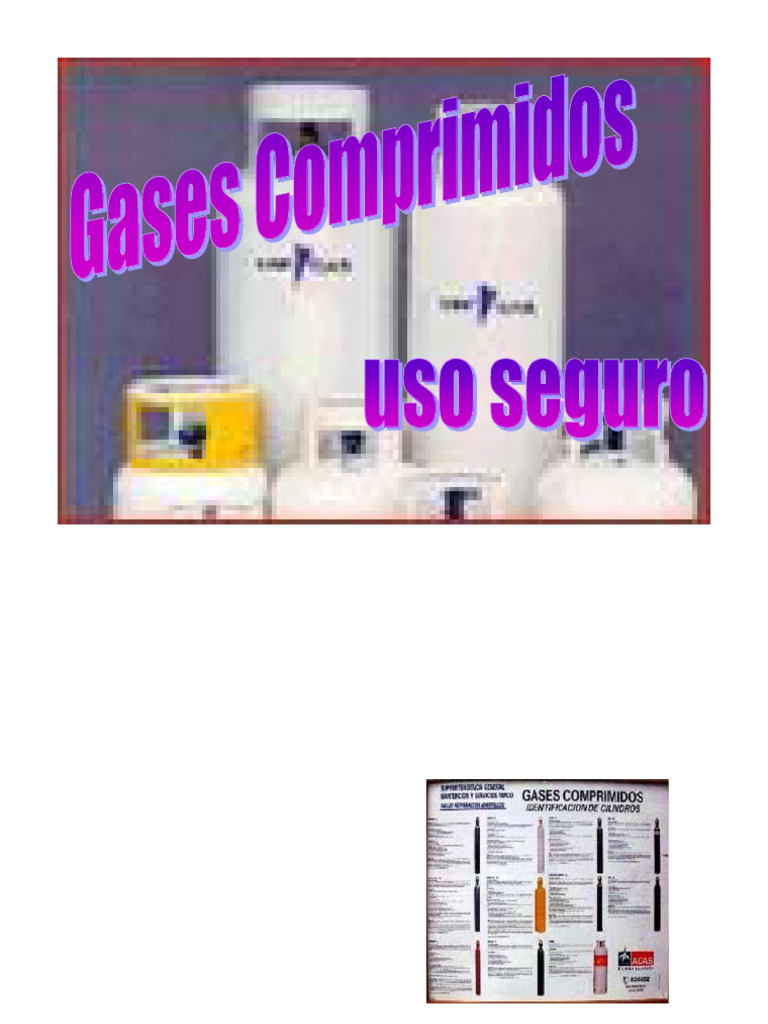 Gases Comprimidos Uso Seguro | PDF | Oxígeno | Combustión