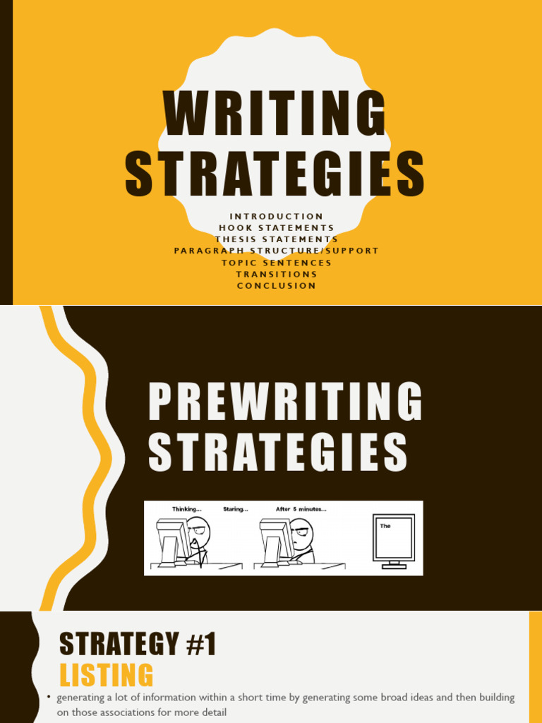 Effective Writing Strategies Guide | PDF | Essays | Thesis