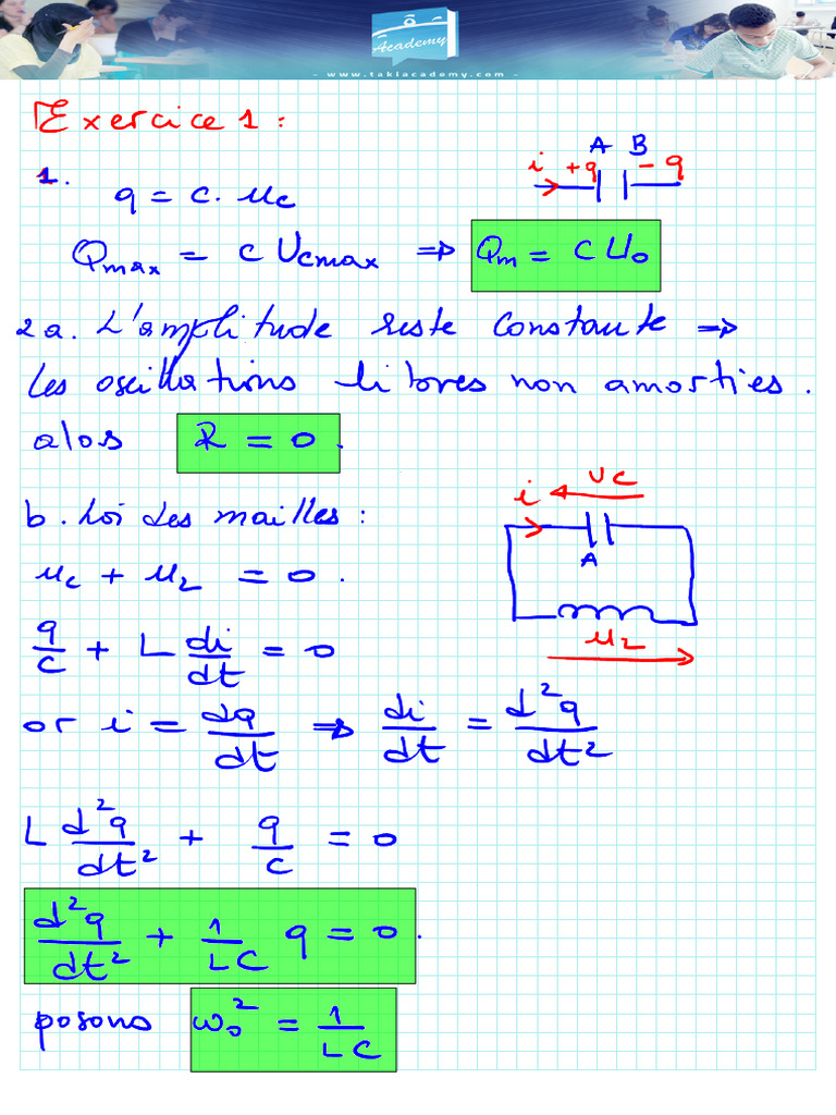 RLC Libre Amorties Et Non Amorties 2 C | PDF
