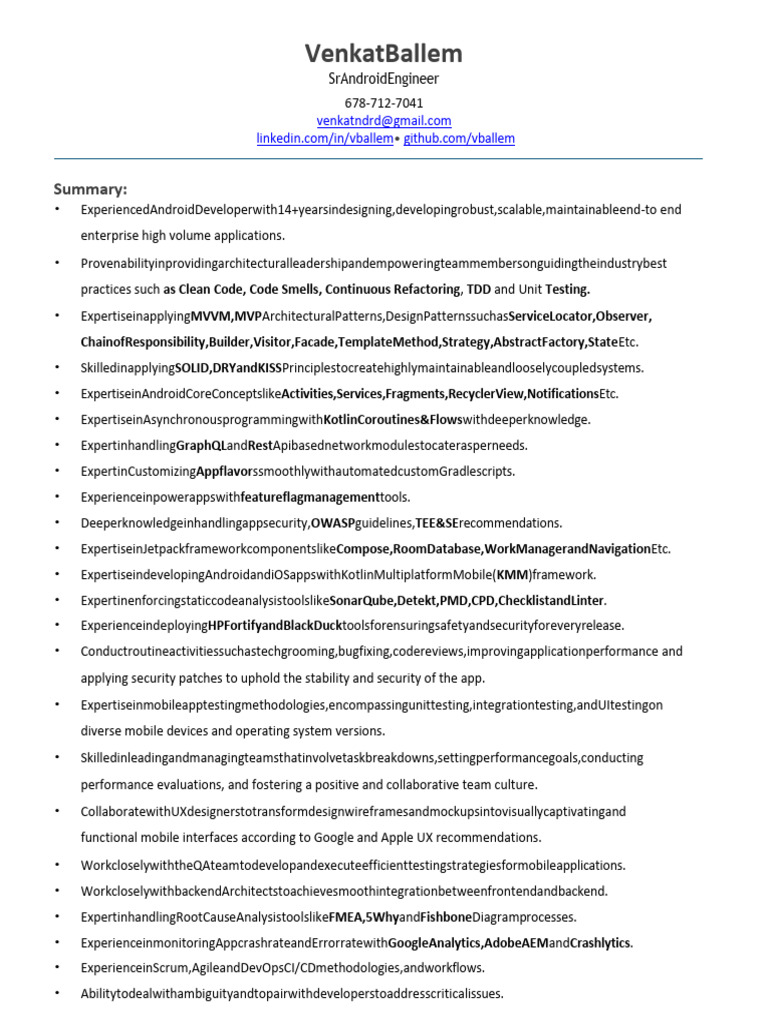 SR Android Developer 1740039887 | PDF | Software Development | Computing