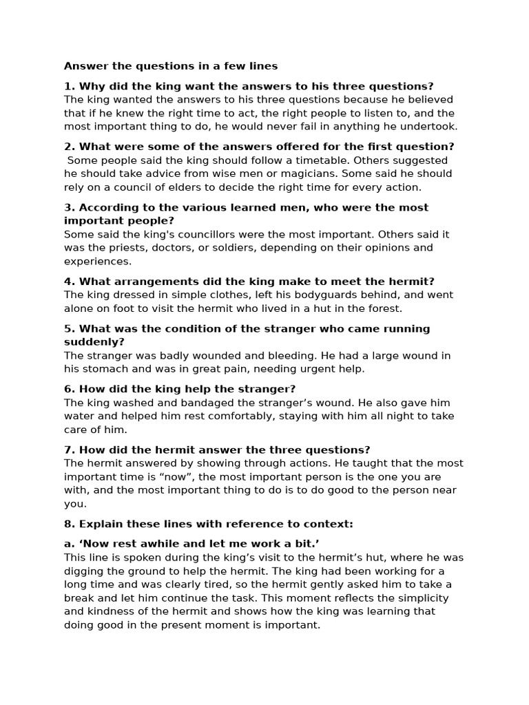 Three Questions by Leo Tolstoy | PDF