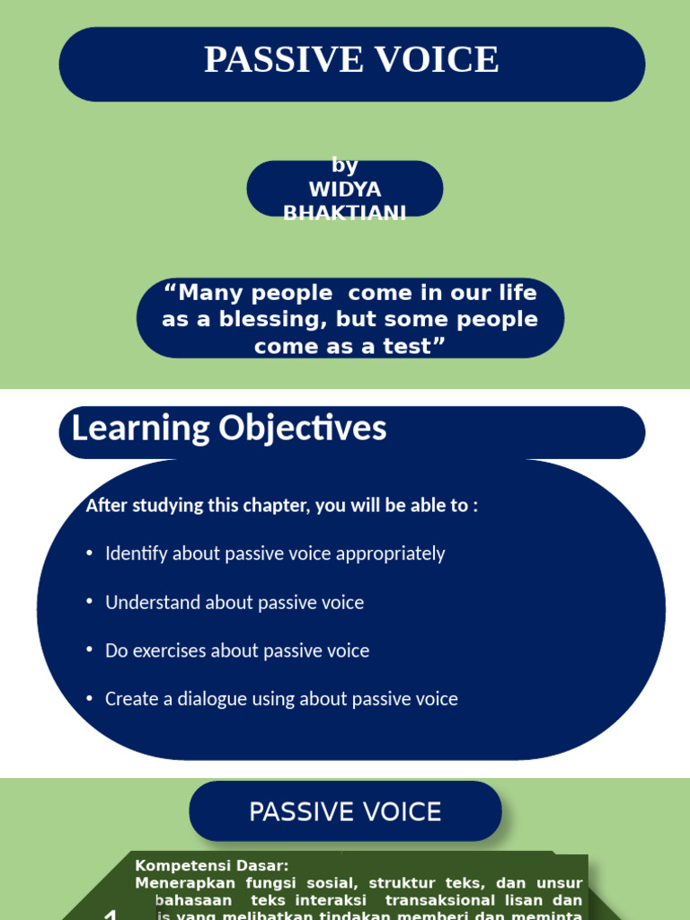 Passive Voice | PDF | Languages | Foreign Language Studies