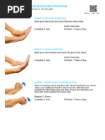 Wrist Isometric Exercise Program | PDF | Anatomical Terms Of Motion | Hand