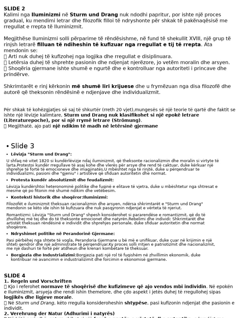 Presentation Sturm&Drang | PDF