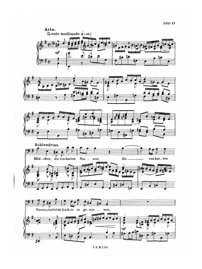 Bach, J.S. , Mädchen, die von...Schweigt stille, plaudert nicht ...