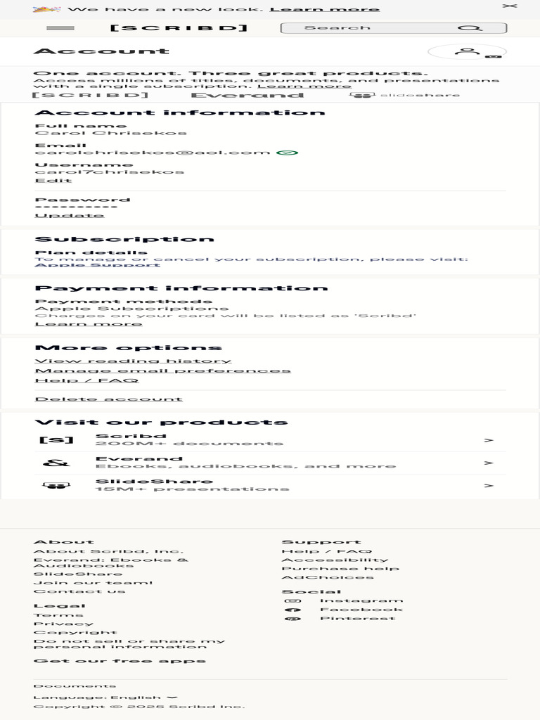 Your Account Scribd | PDF