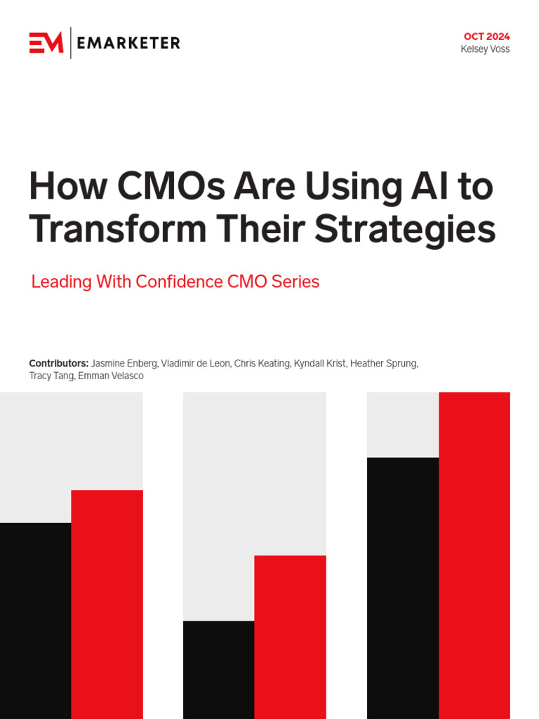 How CMOs Are Using AI To Transform Their Strategies EMARKETER | PDF | Artificial Intelligence ...