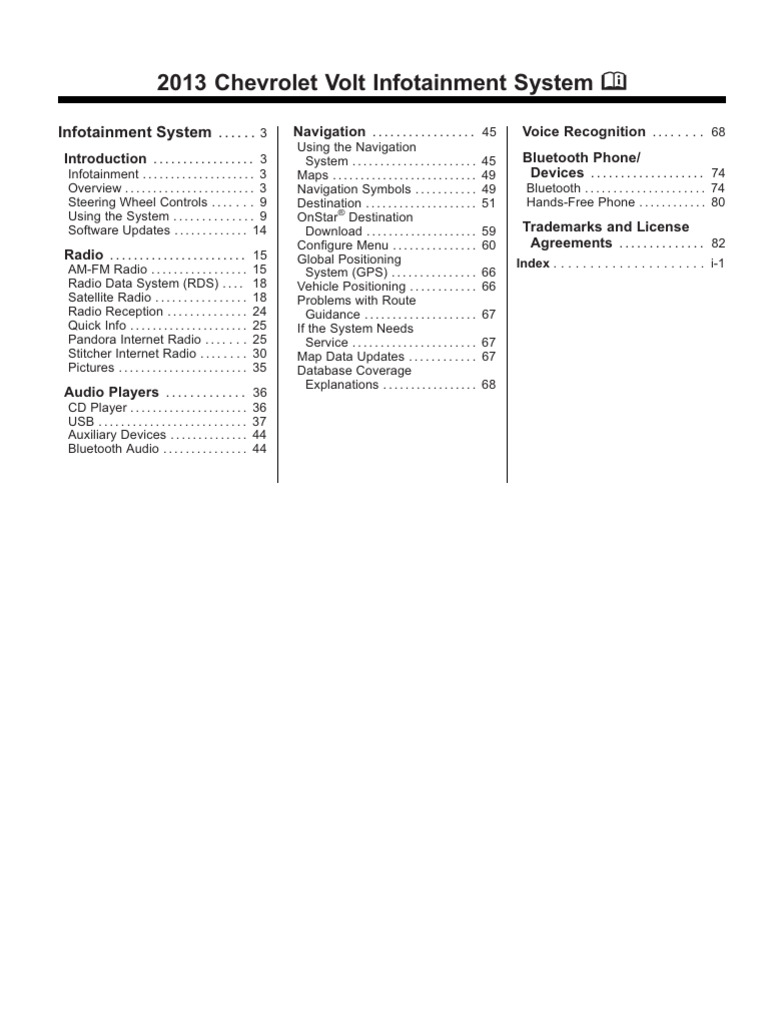 2013 Volt Infotainment | PDF | Information And Communications Technology