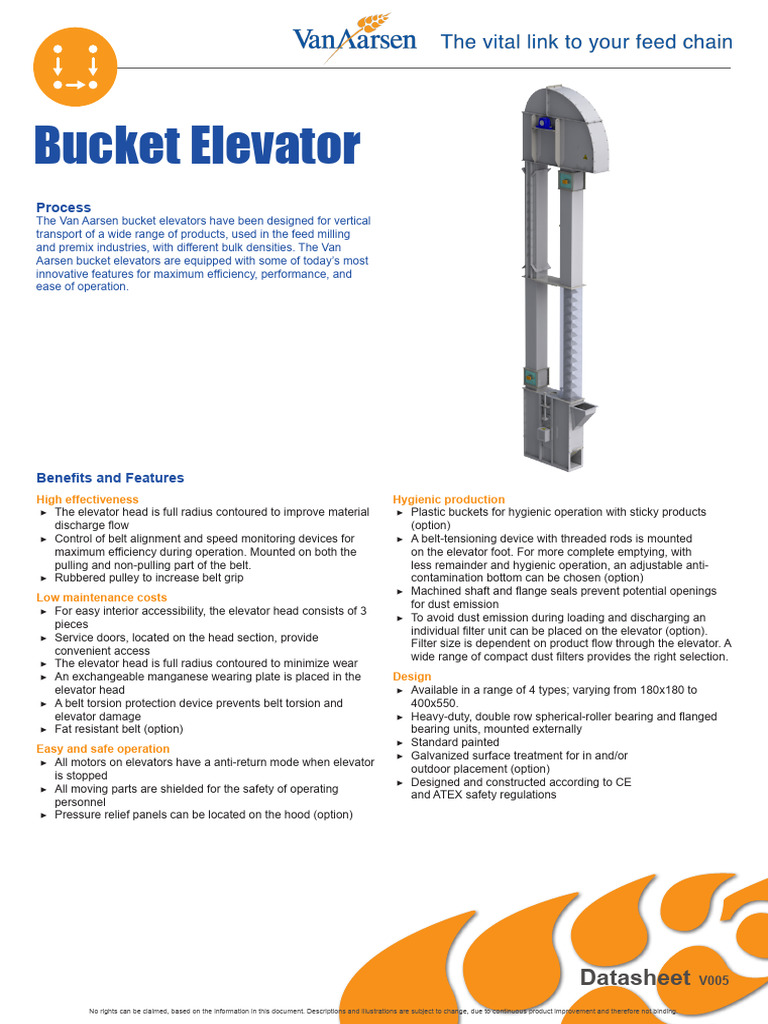 Van Aarsen Bucket Elevators Overview | PDF | Elevator | Mechanical ...