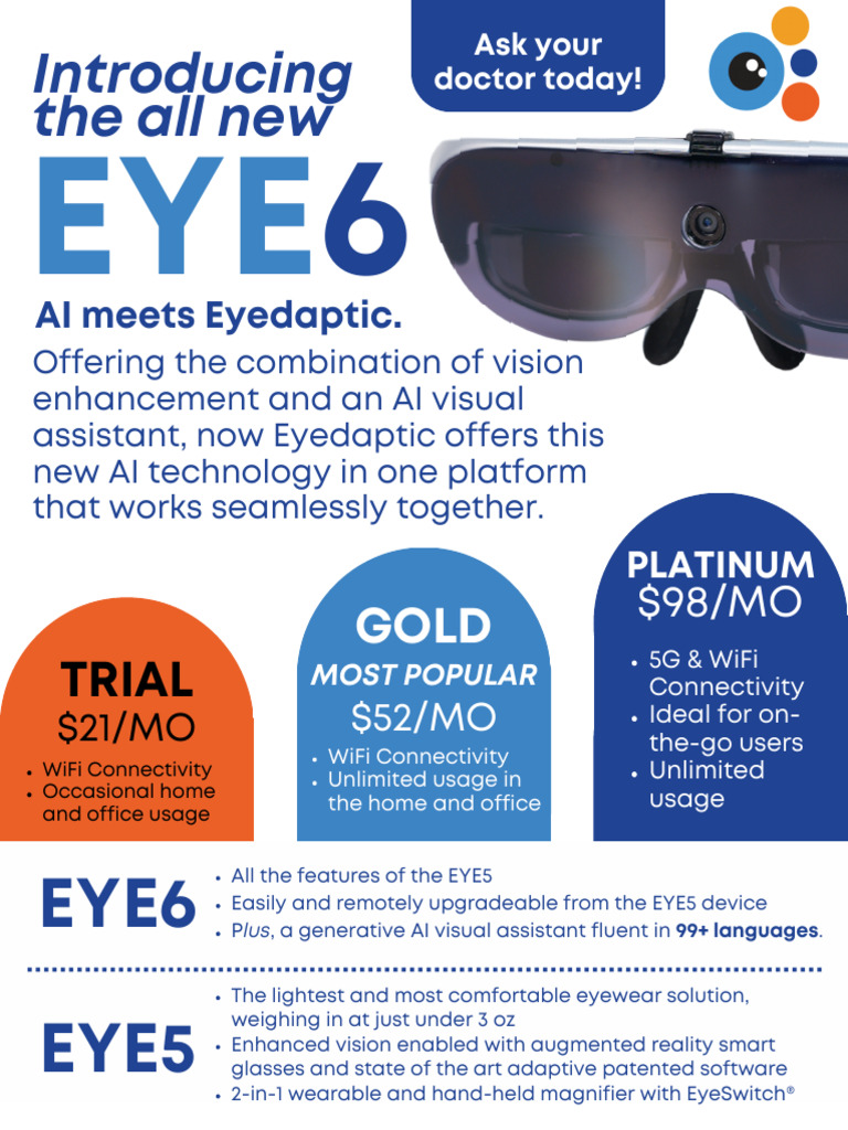 Eyedaptic Eye6 Pricing and Features | PDF