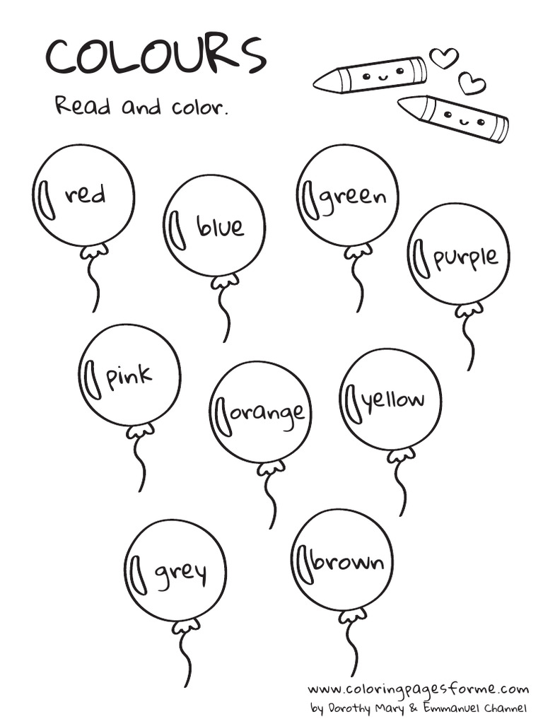 Strony Od English Worksheets Colours | PDF