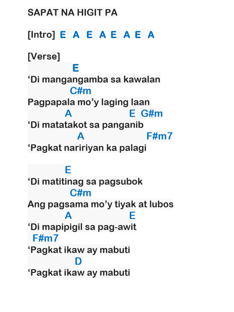 Sapat Na Higit Pa | PDF