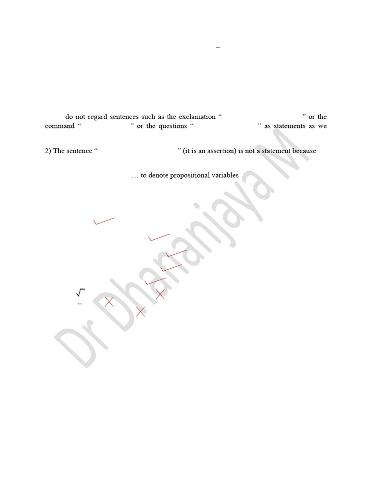 Mathematical Logics 1 - First Test | PDF | If And Only If | Proposition