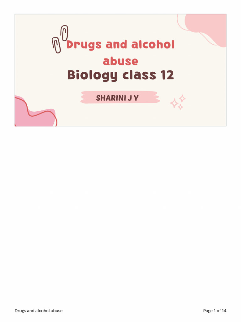 Drugs and Alcohol Abuse | PDF