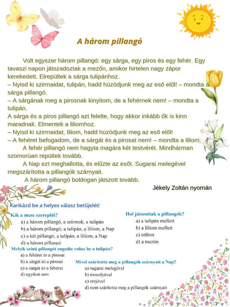 A Három Pillangó | PDF