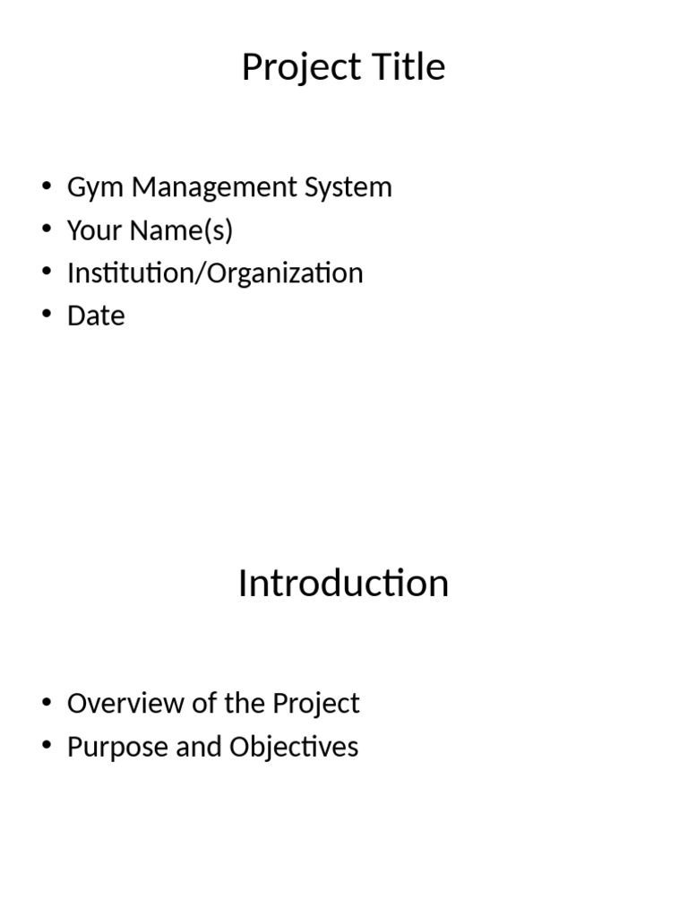 Gym Management System Overview | PDF