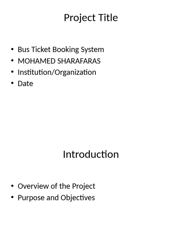 Bus Ticket Booking System Enhanced Presentation | PDF