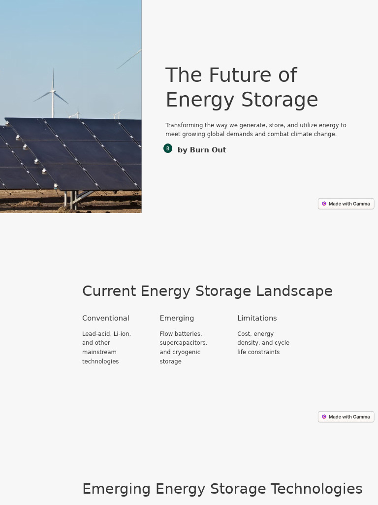 Future Trends in Energy Storage Solutions | PDF | Energy Storage ...
