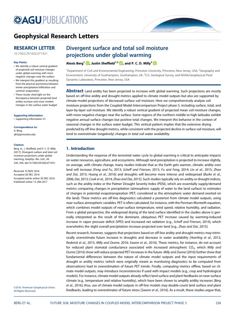 Geophysical Research Letters - 2016 - Berg - Divergent Surface and ...