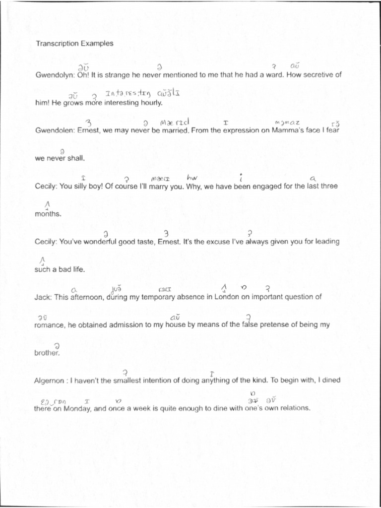 Transcription Example - 1 | PDF