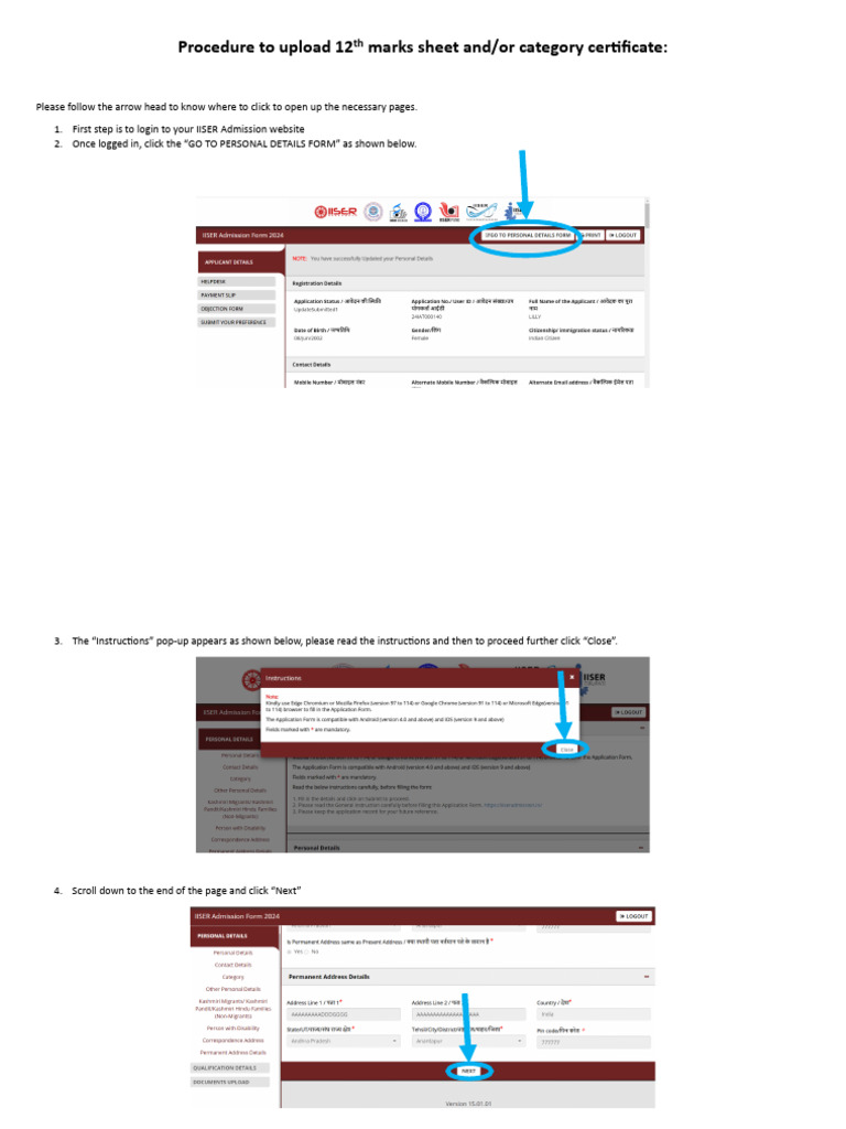 Upload 12th Marks & Certificate Guide | PDF