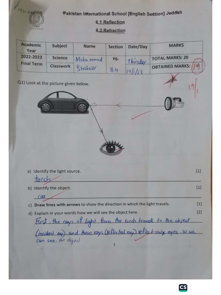 Muhammad Shaheer Science | PDF