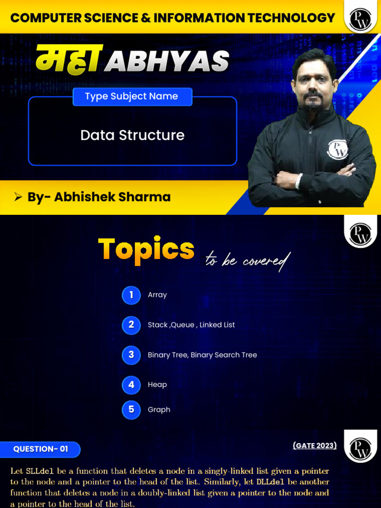 महा_Abhyas_Computer_Science_and_Infirmation_Technology_Data_Structure | PDF | Pointer (Computer ...