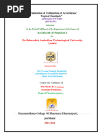 B.Pharm Project Work Topics List | PDF | Medicinal Chemistry | Health Care
