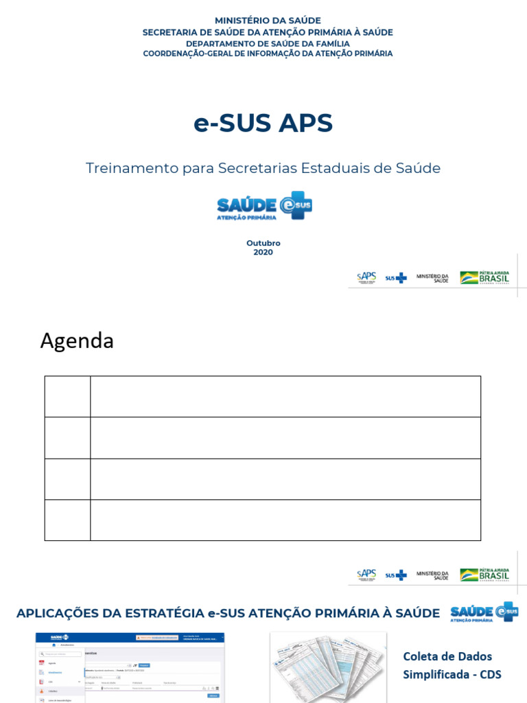 Apresentação CDS - PEC - App e-SUS APS - Treinamento para Estados | PDF ...