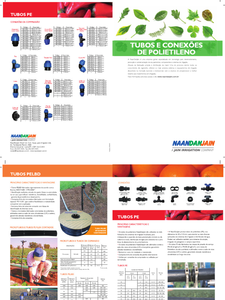 naandanjain - Catálogo Tubos e Conexões em Polietileno | PDF