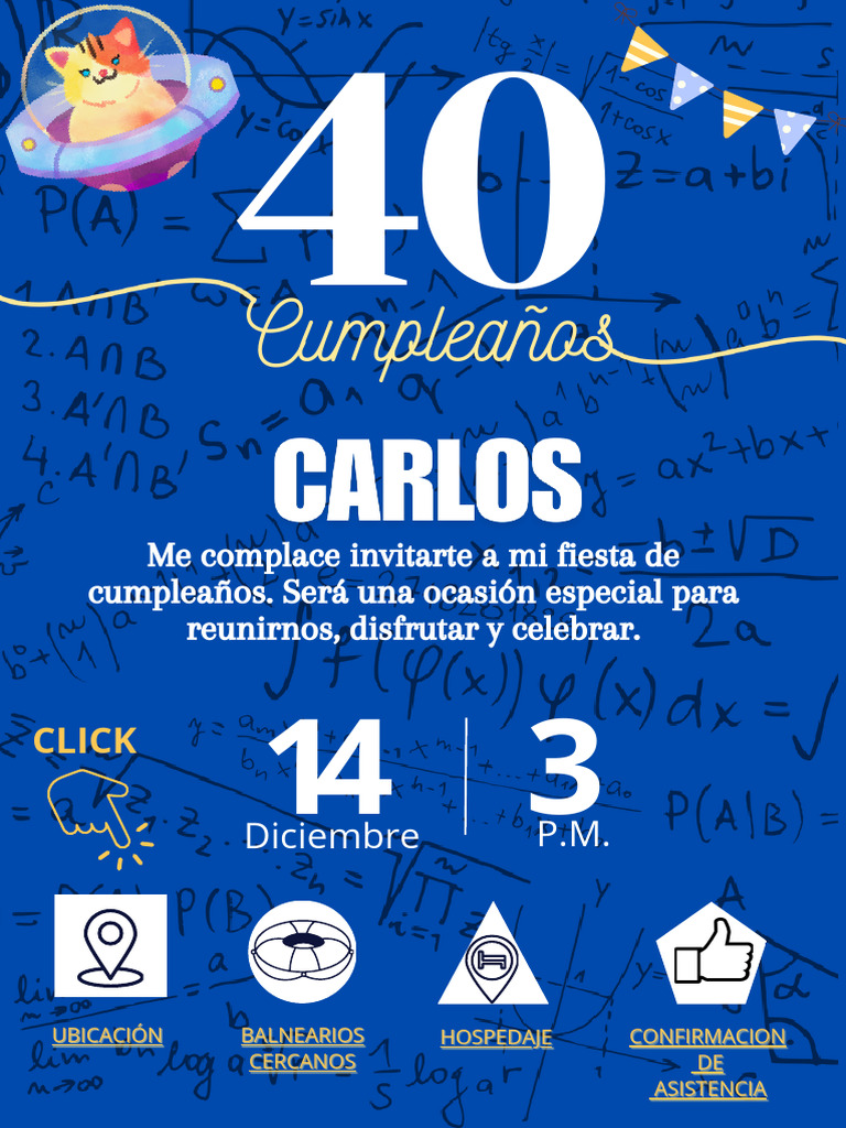 INVITACIÓN CUMPLEAÑOS CARLOS | PDF