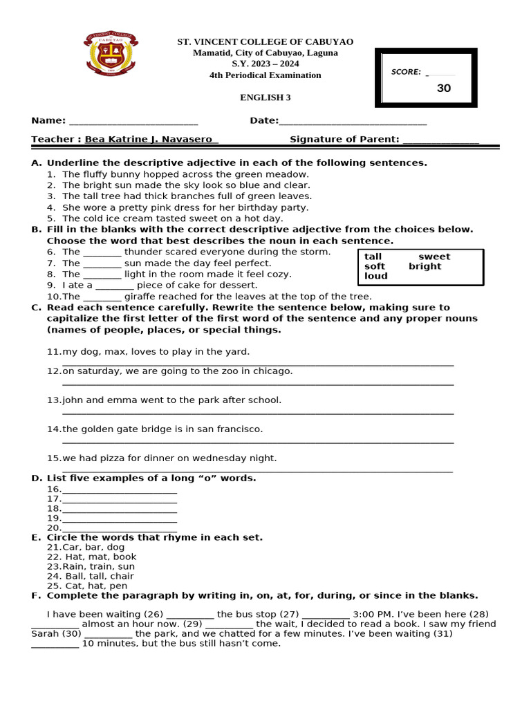 English 3 Periodical Exam Guide | PDF | Linguistics