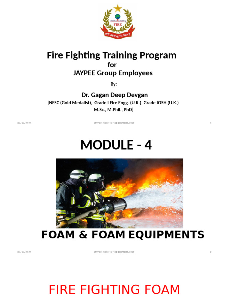 Module - 4 (Foam & Foam Equipments) | PDF | Chemistry | Materials