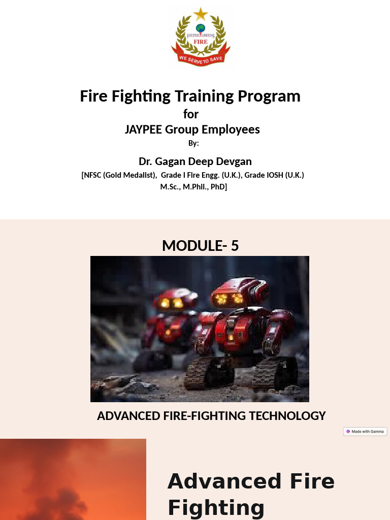 MODULE - 5 Advanced-Fire-Fighting-Technology | PDF | Firefighting ...