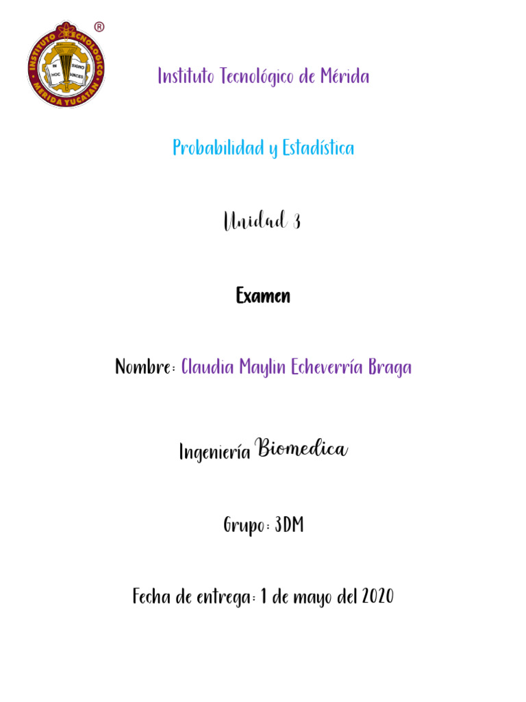 EcheverriaBragaClaudia ExamenU3 3DM | PDF