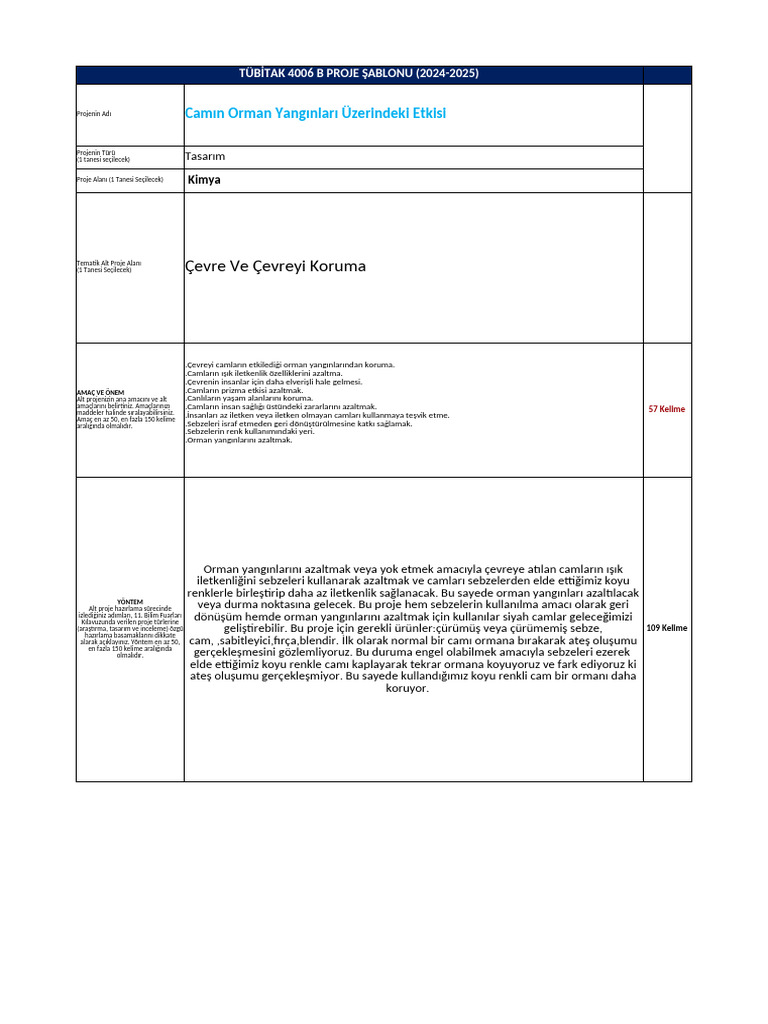 Tübitak Projesi | PDF