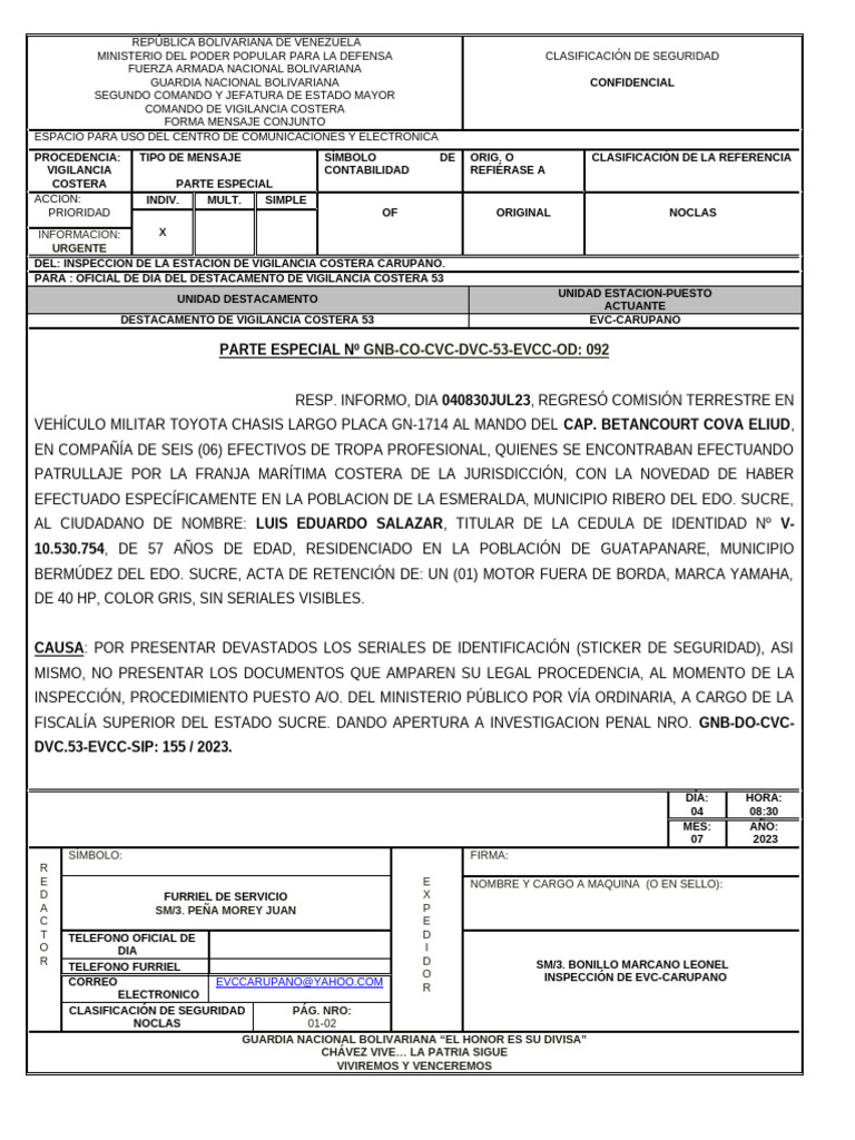 PARTE ESPECIAL NRO. 092 | PDF | Gobierno