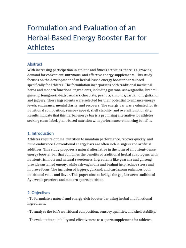Descriptive Energy Booster Bar | PDF | Sports Nutrition | Nutrition